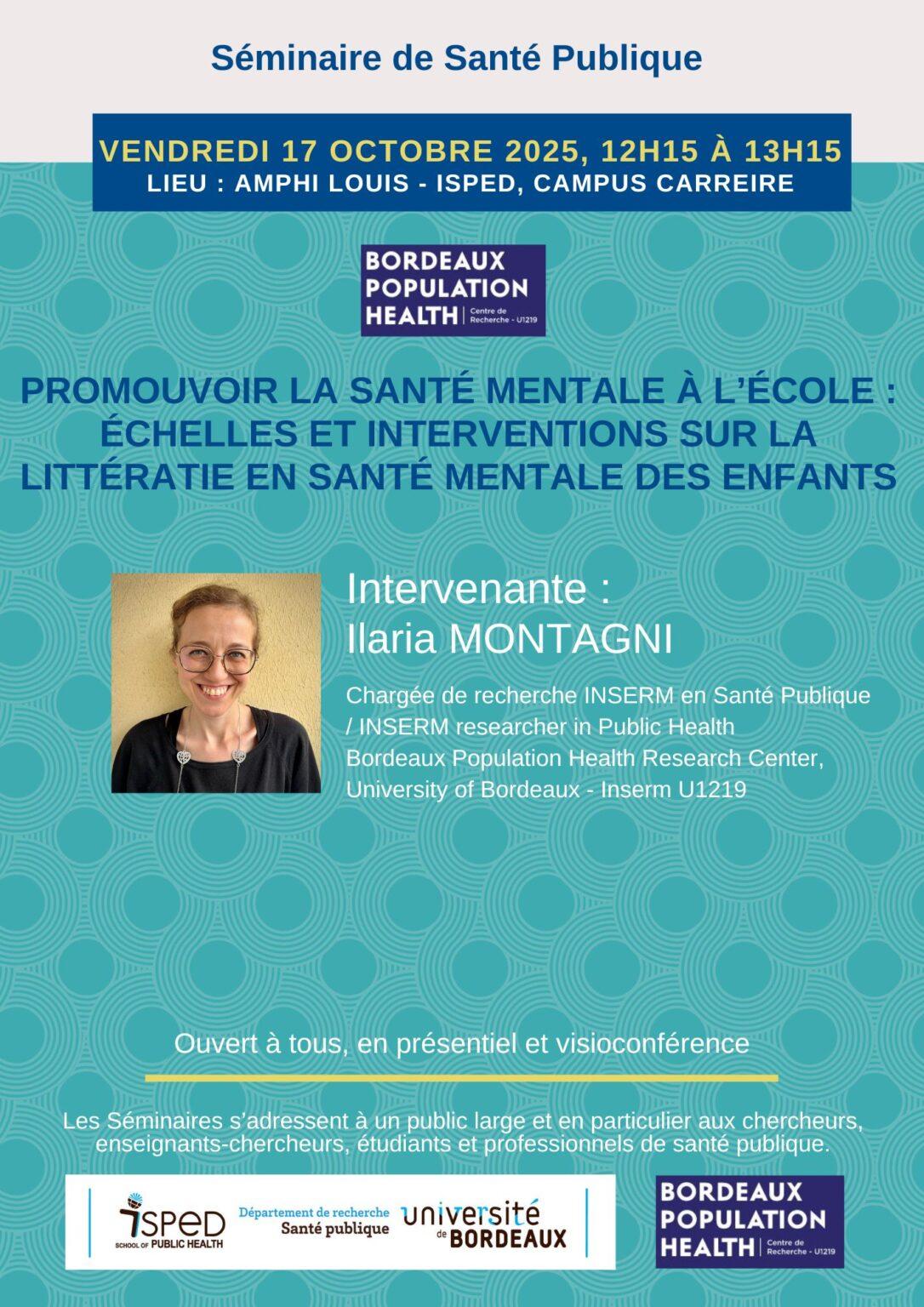 PUBLIC HEALTH SEMINAR : Promouvoir la santé mentale à l’école ...