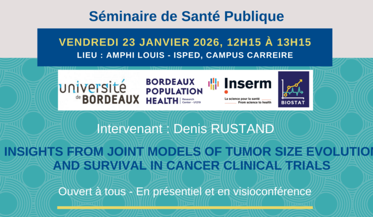 SÉMINAIRE DE SANTÉ PUBLIQUE : INSIGHTS FROM JOINT MODELS OF TUMOR SIZE ...
